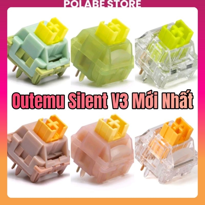 Công tắc Outemu Silent Peach v3 linear switch bàn phím cơ Outemu Silent Lemon v2 tactile switch ...