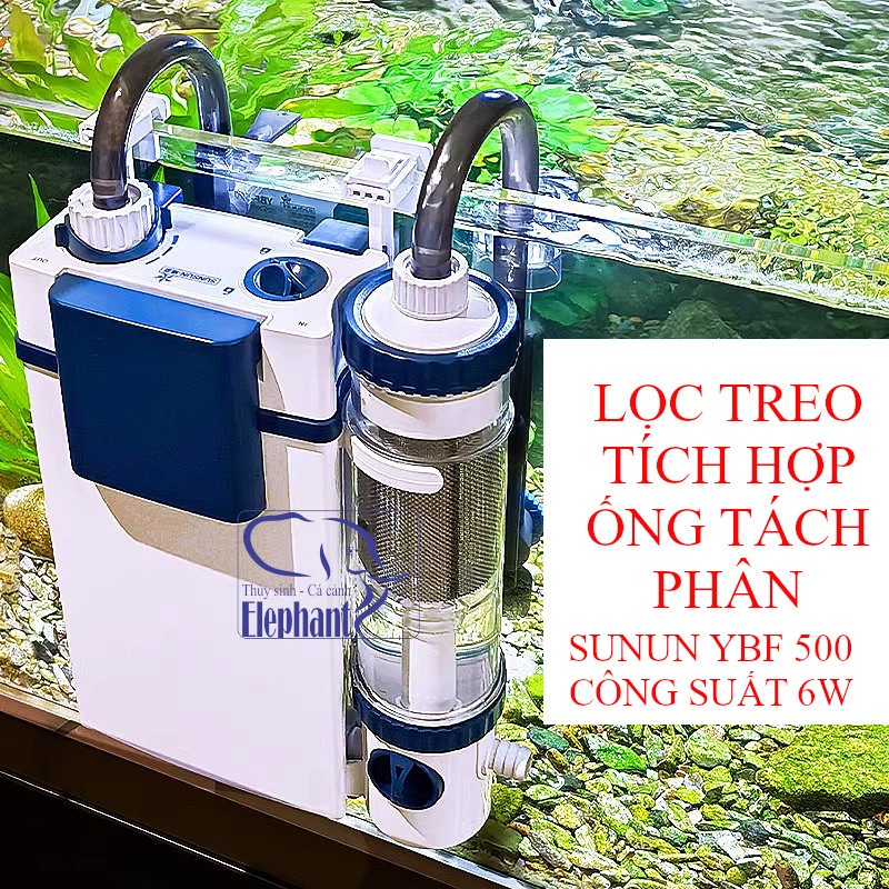 Lọc treo Sunsun YBF 500 công suất 6W tích hợp hệ thống tách phân và lọc ...