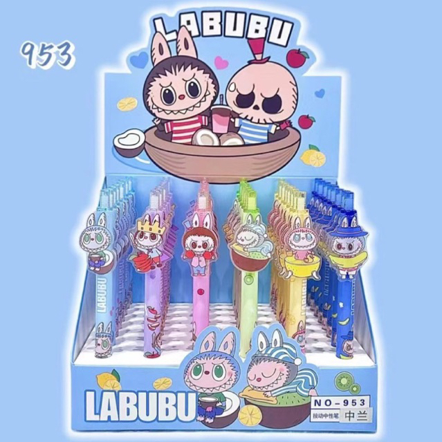 Bút Labubu Bút Bi Mực Nước Xanh Labubu Charm Mica | Shopee Việt Nam