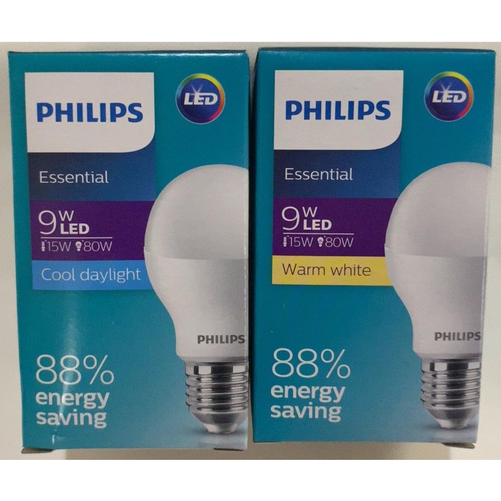 COMBO 2 bóng đèn LED Bulb PHILIPS 9W/11W Essential E27 - Hàng Chính ...