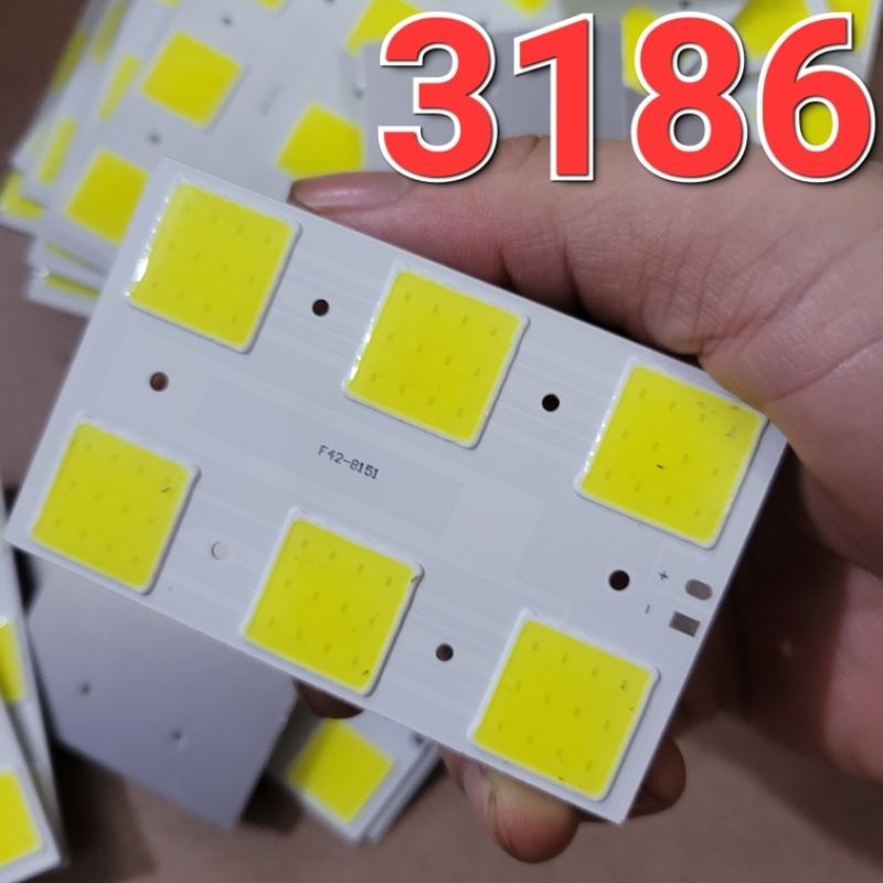 Bảng đèn led COB nền nhôm trắng 3v - 3.7v 18w 72 chip led (0.25w ...
