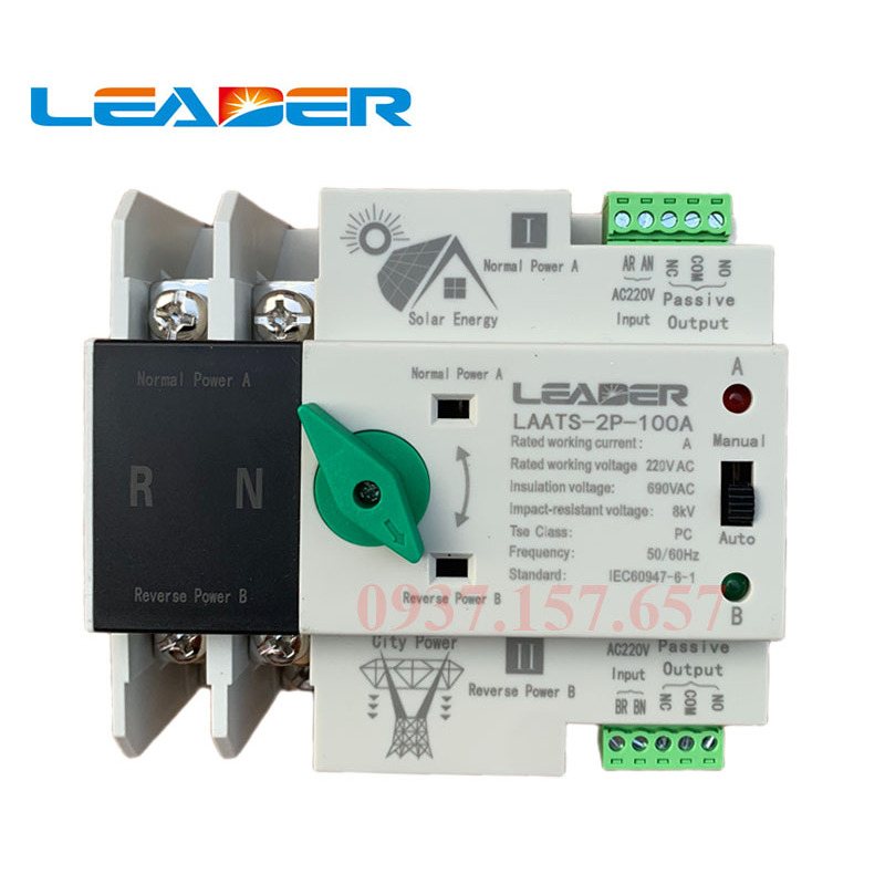 ATS 1 pha 100A, bộ chuyển nguồn tự động ATS 2P 100A | Shopee Việt Nam