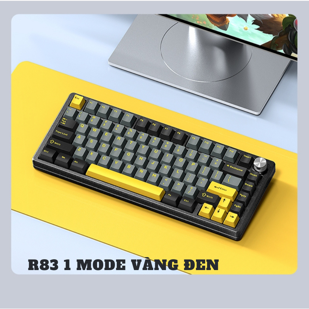 Bàn Phím Cơ Không Dây Dark Alien R83 - Led Mạch Xuôi - Keycap PBT Double shot - Full Foam ...