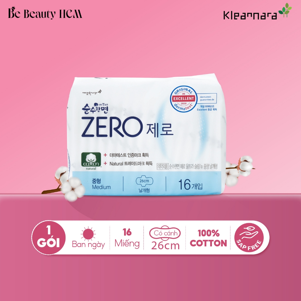 Băng vệ sinh Kleannara Zero Hàn Quốc siêu êm thoáng ban ngày size M ...