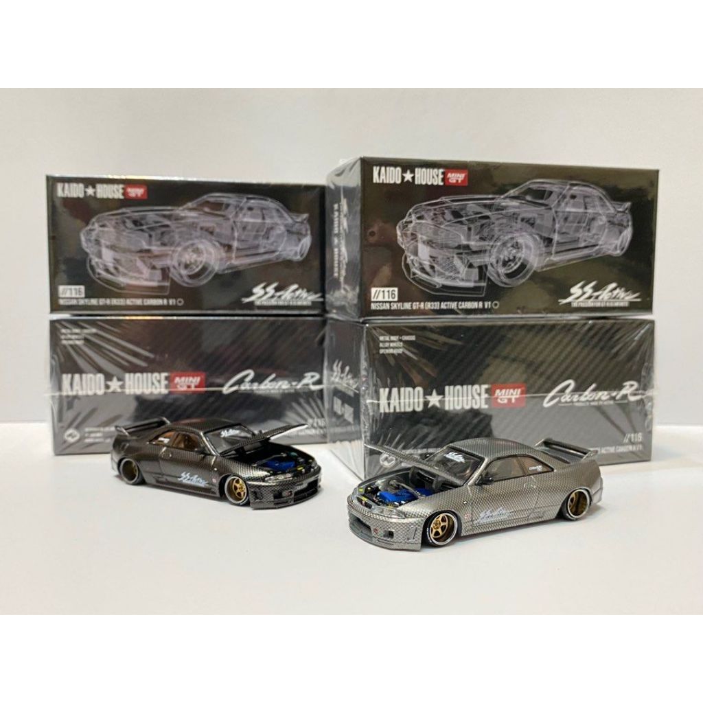 mô hình xe Nissan Skyline GT-R R33 Active Carbon R V1 KHMG116 chính ...