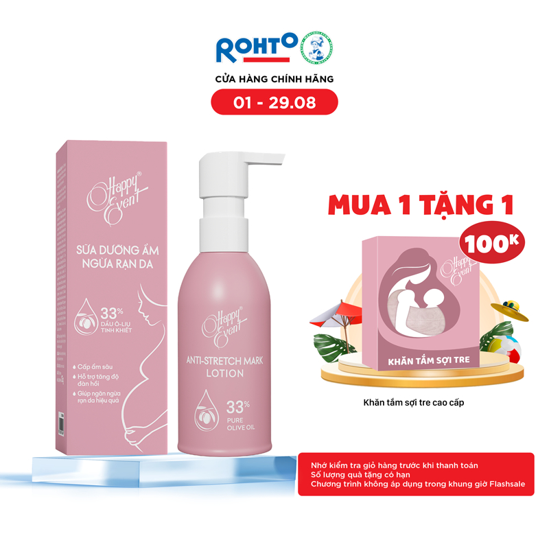 Sữa ngừa rạn da, dưỡng ẩm sâu Happy Event Anti-Stretch Mark Lotion 125g ...