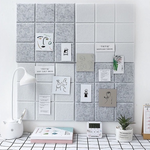 Bảng ghim nỉ dán tường 30x30 cm bảng ghi chú gắn tranh ảnh decor phòng ...