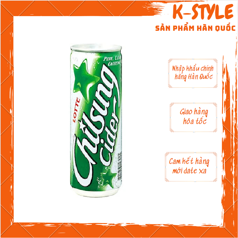 Nước ngọt có gas Chilsung Cider Lotte 250ml Nước ngọt Hàn Quốc | Shopee ...