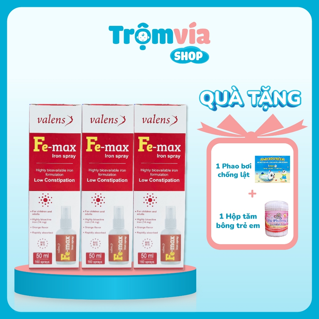 Combo 3 Hộp Femax Iron Spray Dạng Xịt Phòng Ngừa Thiếu Máu Do Thiếu Sắt ...