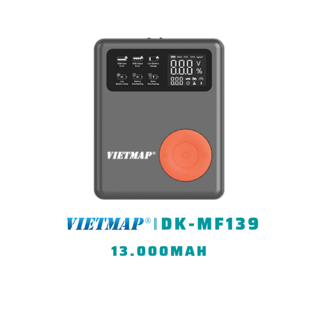 Bơm Lốp Kích Bình Vietmap DK-MF139 Pro - Bản 13.000mAh - Phiên Bản Mới 5 Trong 1 - Hàng Chính ...