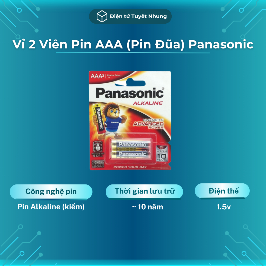 Pin AAA (Pin Đũa) Panasonic Giá Tốt - Pin 3A Vỉ 2 Viên Chính Hãng, Pin ...