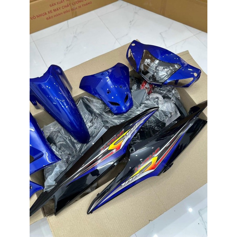 tem chế Wave S 100 đen xanh- Tem decal 3 lớp | Shopee Việt Nam