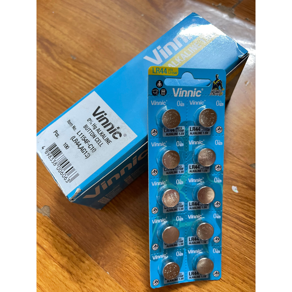 Vỉ 10 viên pin VINNIC LR44 L1154F AG13 1.55V chính hãng pin máy trợ thính | Shopee Việt Nam