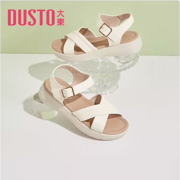 Sandal đế bằng hai quai chéo Dusto DW23X2030A hàng chính hãng | Shopee ...