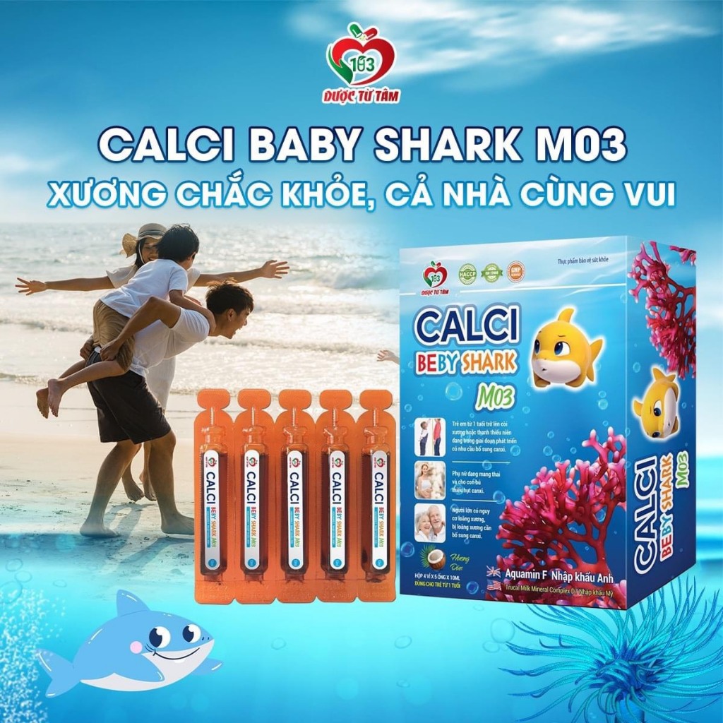 Calci Beby Shark M03, Bổ Sung Canxi Cho Cơ Thể, Hỗ Trợ Xương Và Răng ...