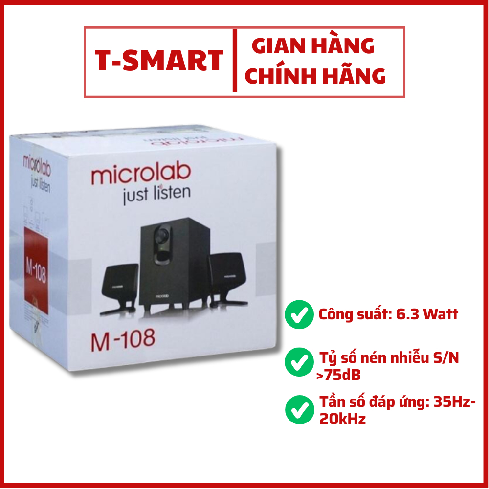 Loa Vi Tính Microlab M108/ 2.1 - Bảo hành chính hãng 12 tháng | Shopee Việt Nam