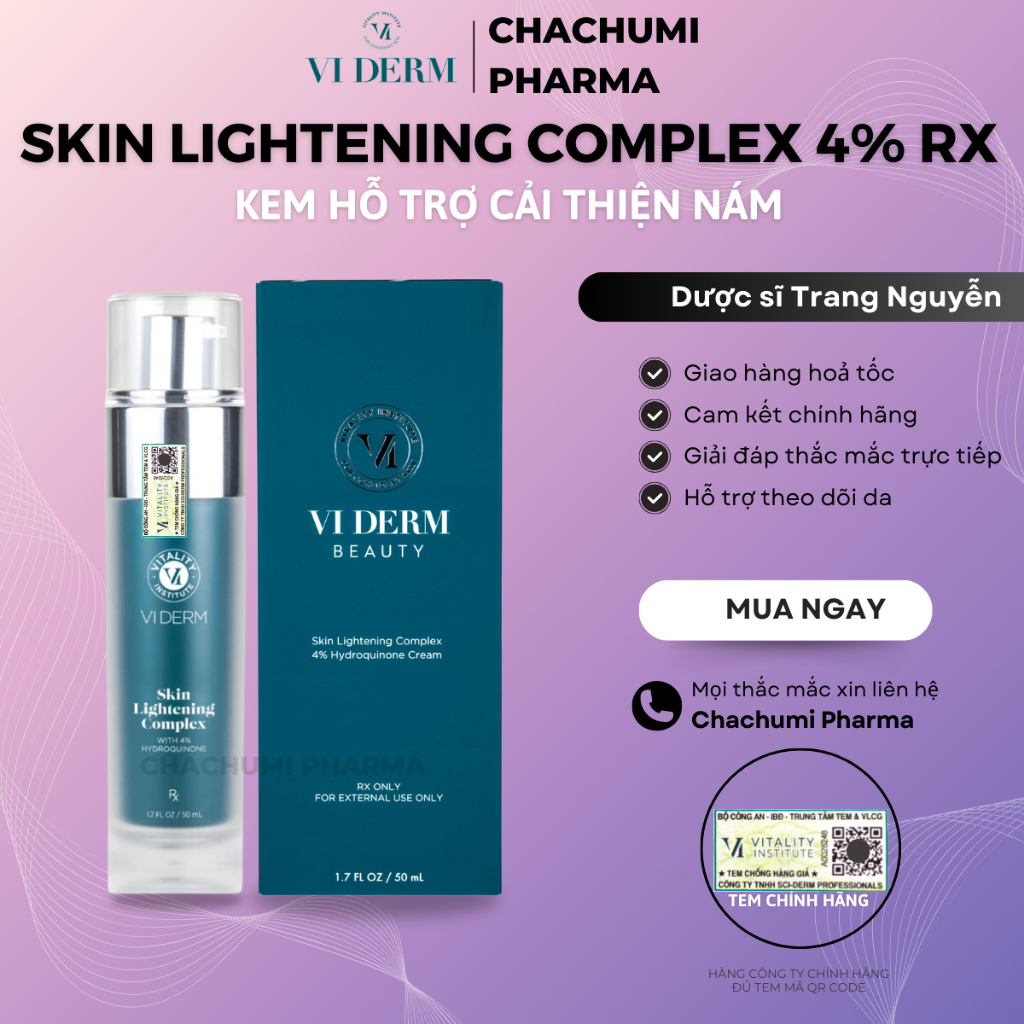 Kem Nám, Sáng Da VI Derm Skin Lightening Complex 4% Rx 50ml Viderm ...