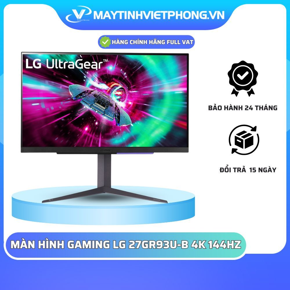[FULL VAT] MÀN HÌNH GAMING LG 27GR93U-B (27 INCH/UHD/IPS/144Hz/1MS ...