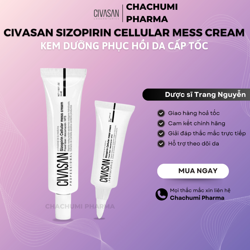 Kem Civasan Mess Cream phục hồi da nhạy cảm, mỏng yếu (35ml) | Shopee ...