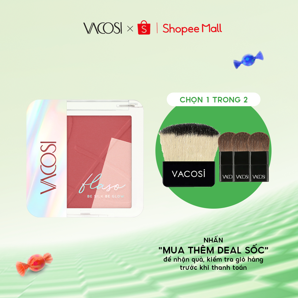 Phấn Má Hồng Và Bắt Sáng VACOSI FLASO BLUSH SET | Shopee Việt Nam
