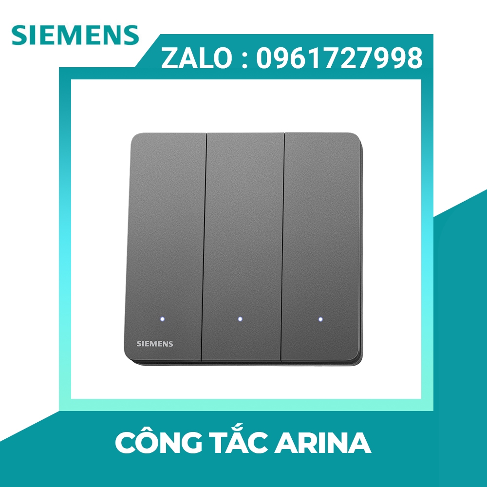 Công Tắc 3 Siemens Arina 1 Chiều có LED 16AX | Shopee Việt Nam