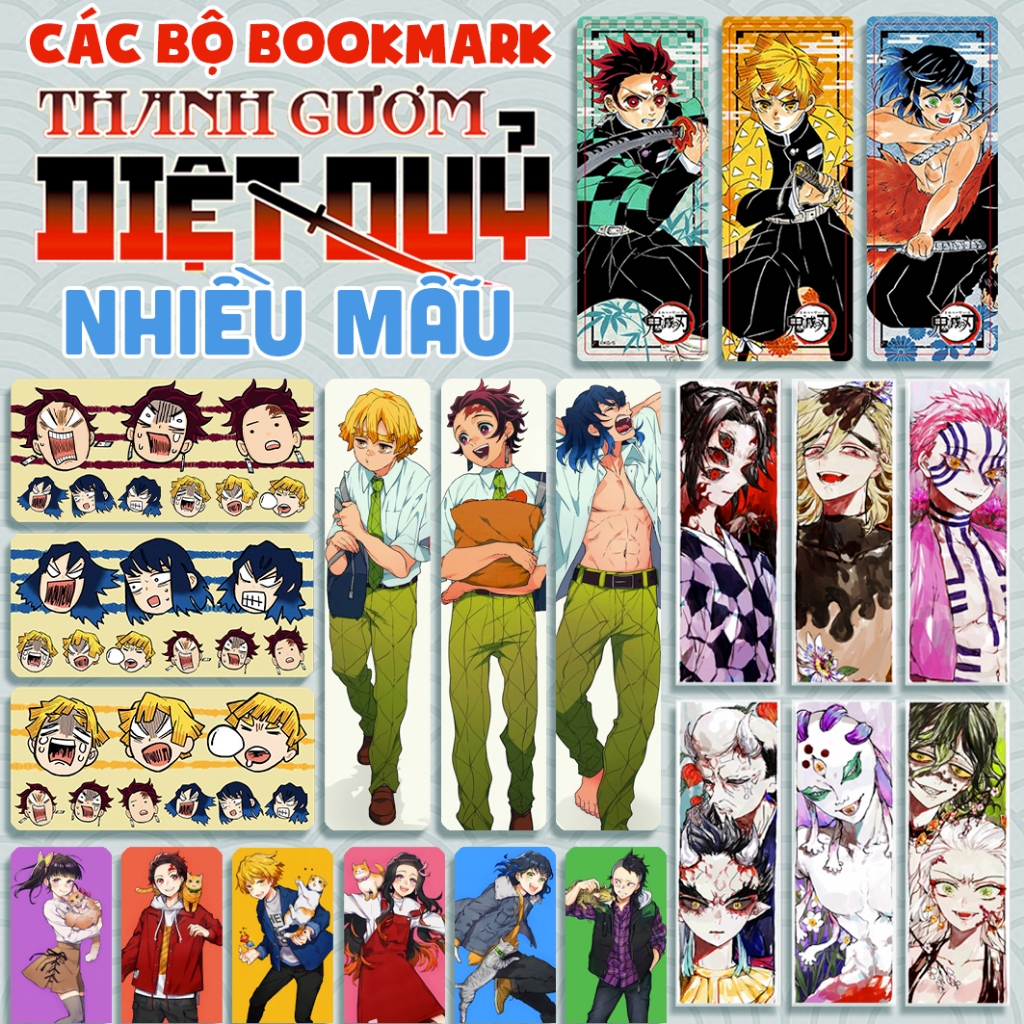 Các bộ bookmark KNY nhiều mẫu KIMETSU NO YAIBA - THANH G ƯƠM DIỆT QU Ỷ ...