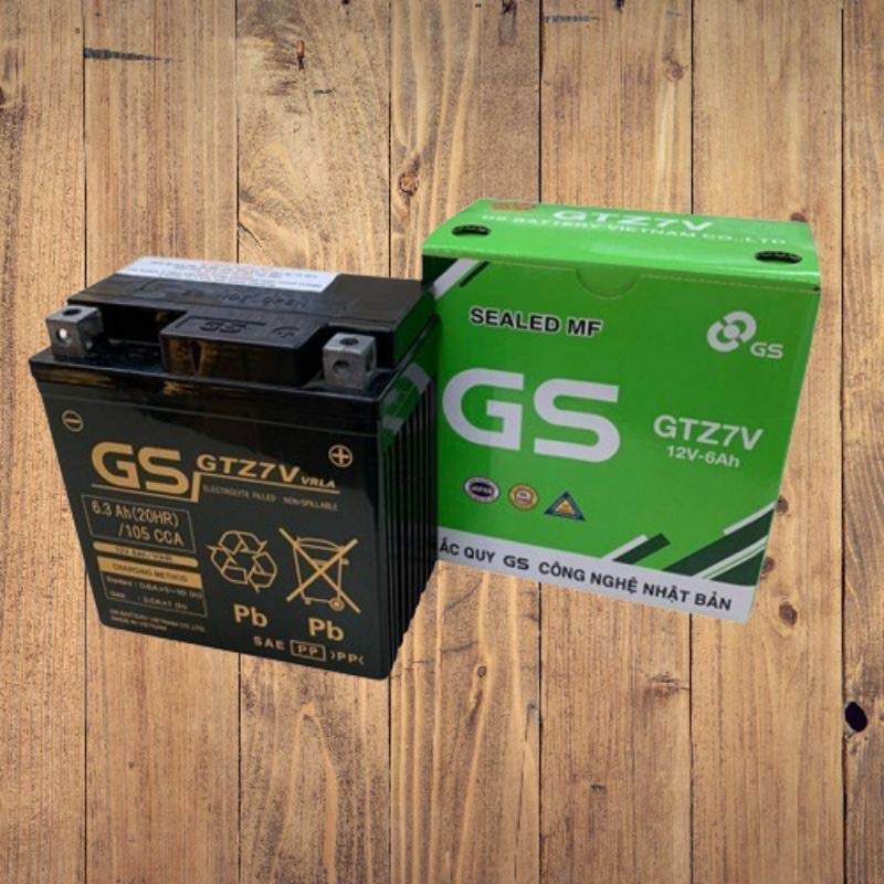 Bình ắc quy GS GTZ7V, 12V - 6.3Ah (20HR) dùng cho Yamaha NVX, Yamaha ...