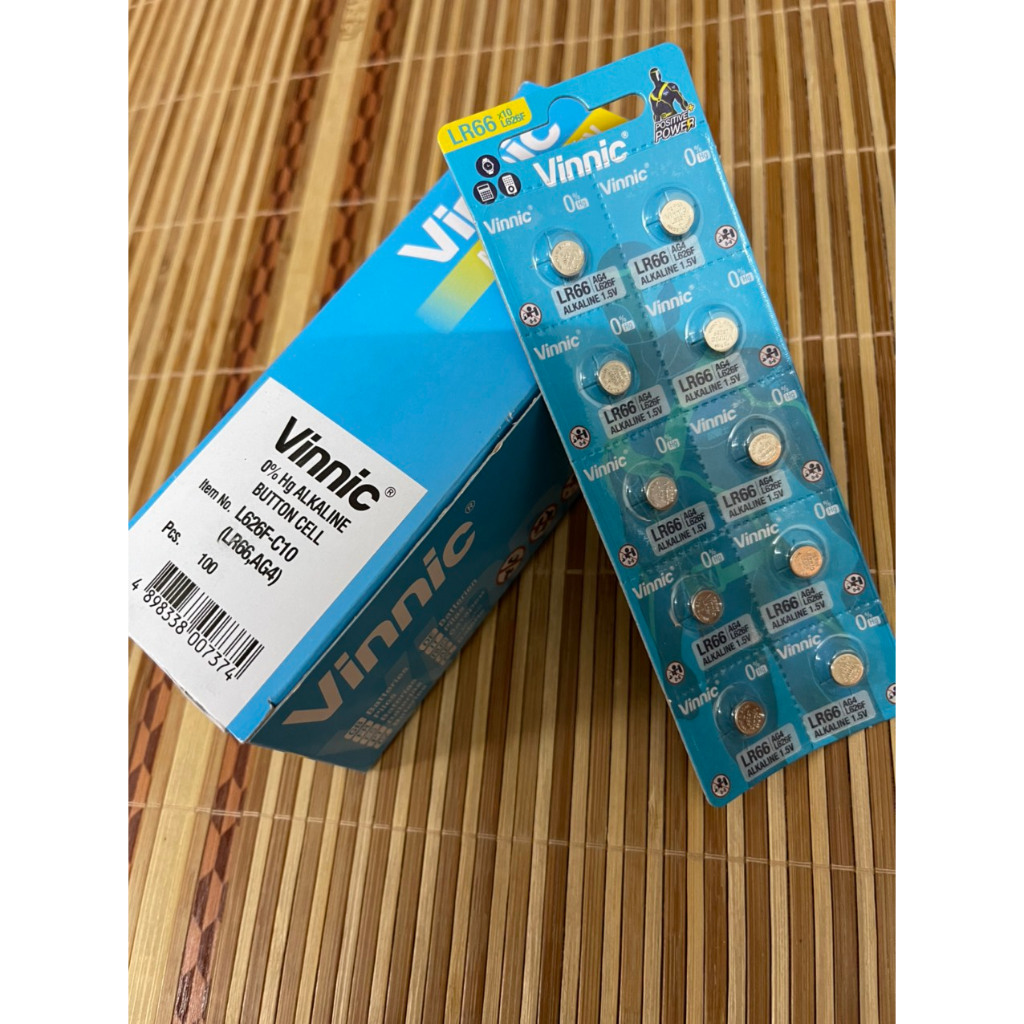 Vỉ 10 viên pin Vinnic L626F LR66 AG4 SR626SW, 626,377 chính hãng ...