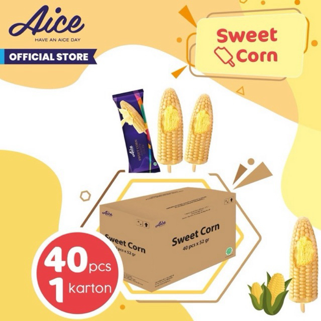 Thùng kem bắp Aice(40 cây) | Shopee Việt Nam
