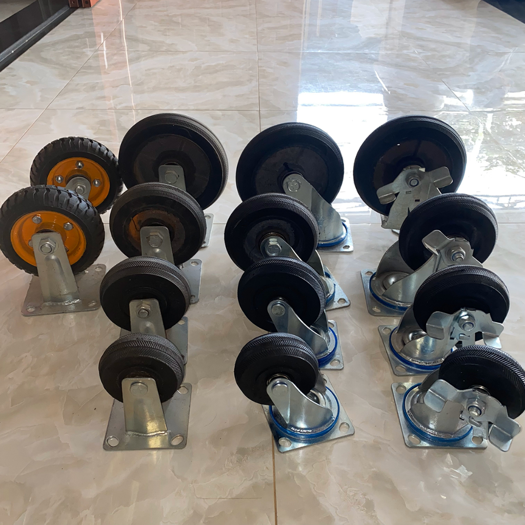 Bánh xe đẩy tải trọng lớn (Sanho). Tĩnh, Xoay, Có khóa. D200, D150 ...