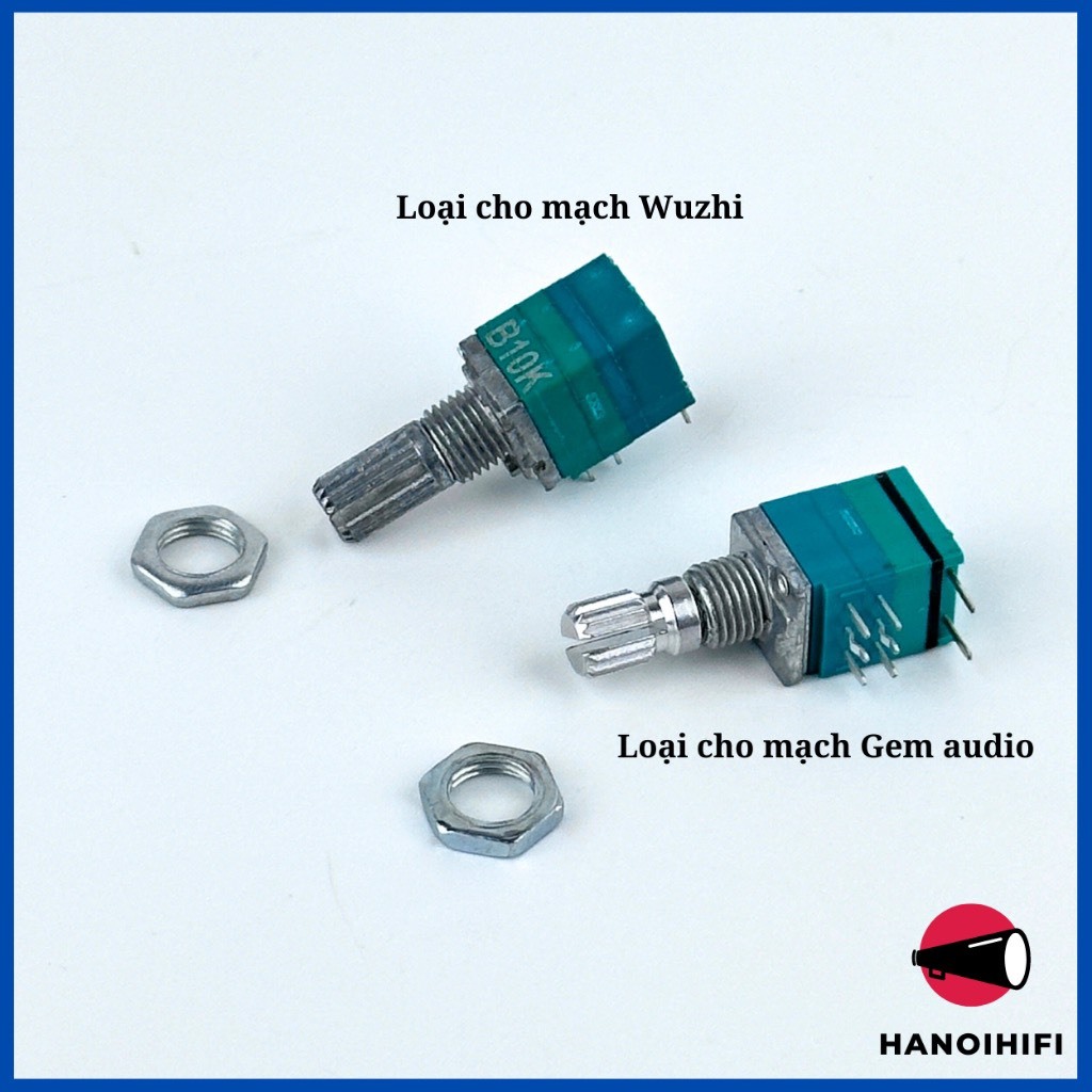 Biến trở/chiết áp 8 chân B10K B20K B50K B100K volume - công tắc/nút ...