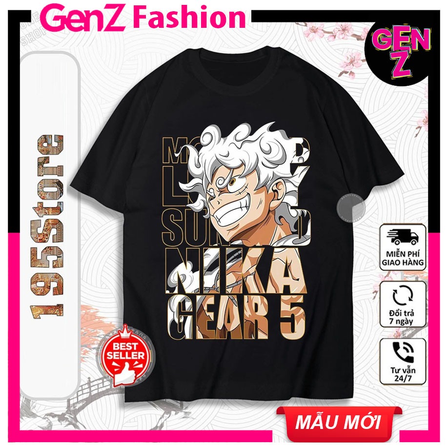 Áo One Piece, Áo Luffy Gear 5, Zoro, Sanji, Ace mẫu mới, chất thun co ...