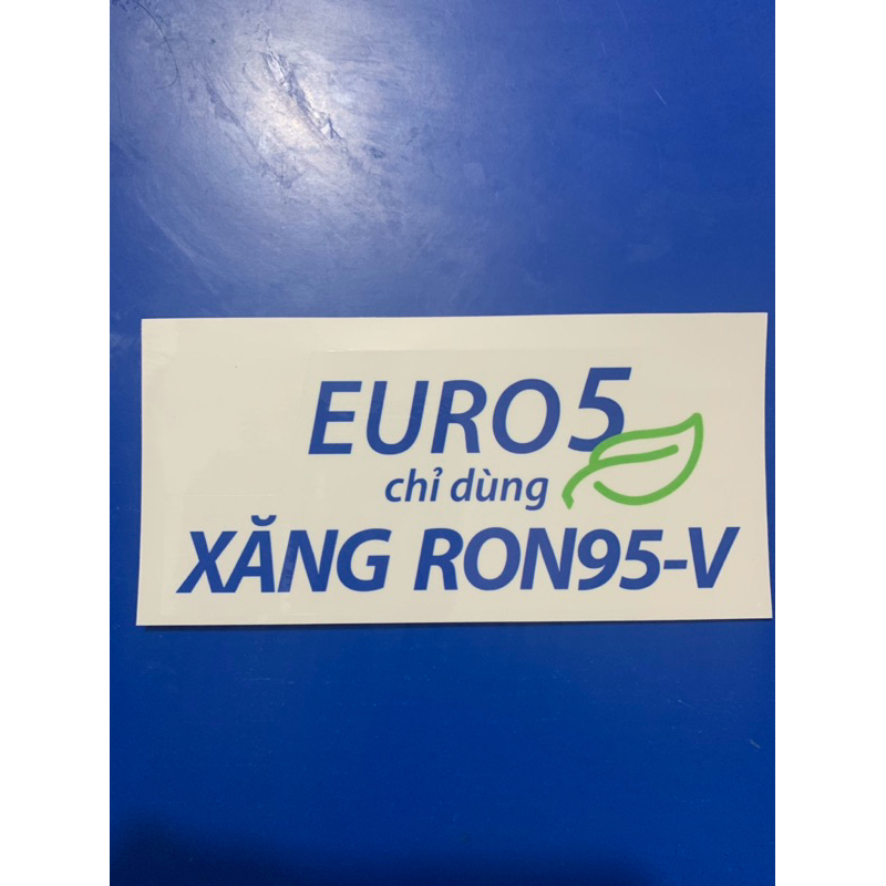 Tem dán nhiên liệu EURO 5 Ron95-V, DO 0,001S-V nắp ngoài thùng nhiên ...