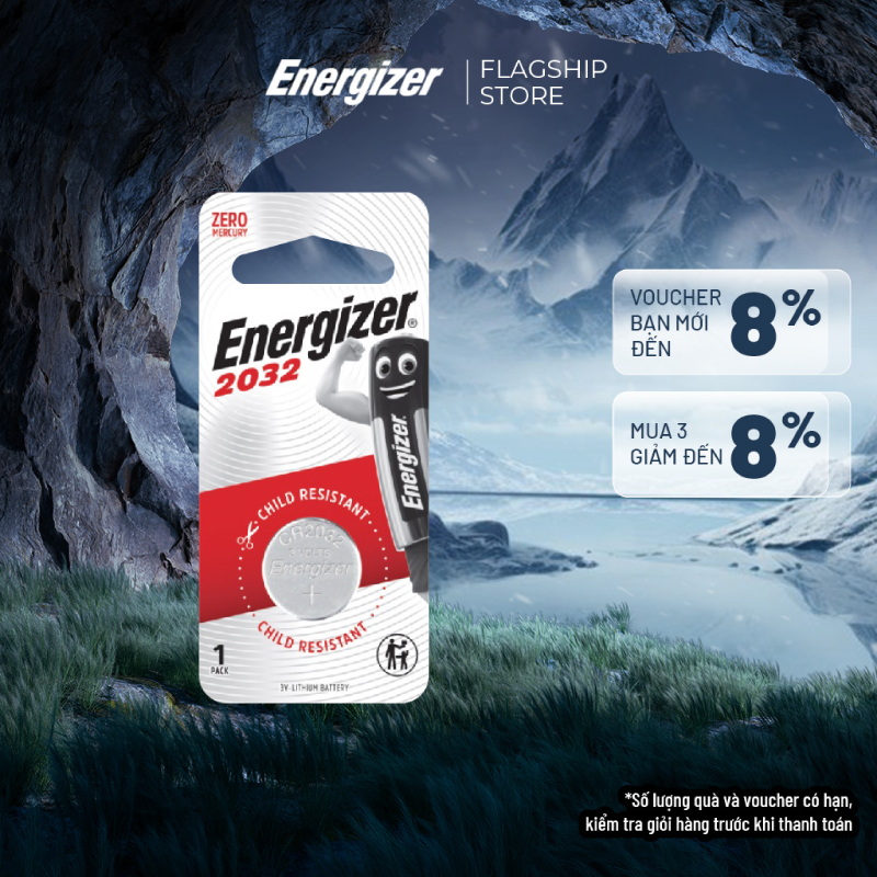 Pin Cúc Áo Energizer Lithium E-CR 2032 BP1 - Vỉ 1 Viên | Shopee Việt Nam