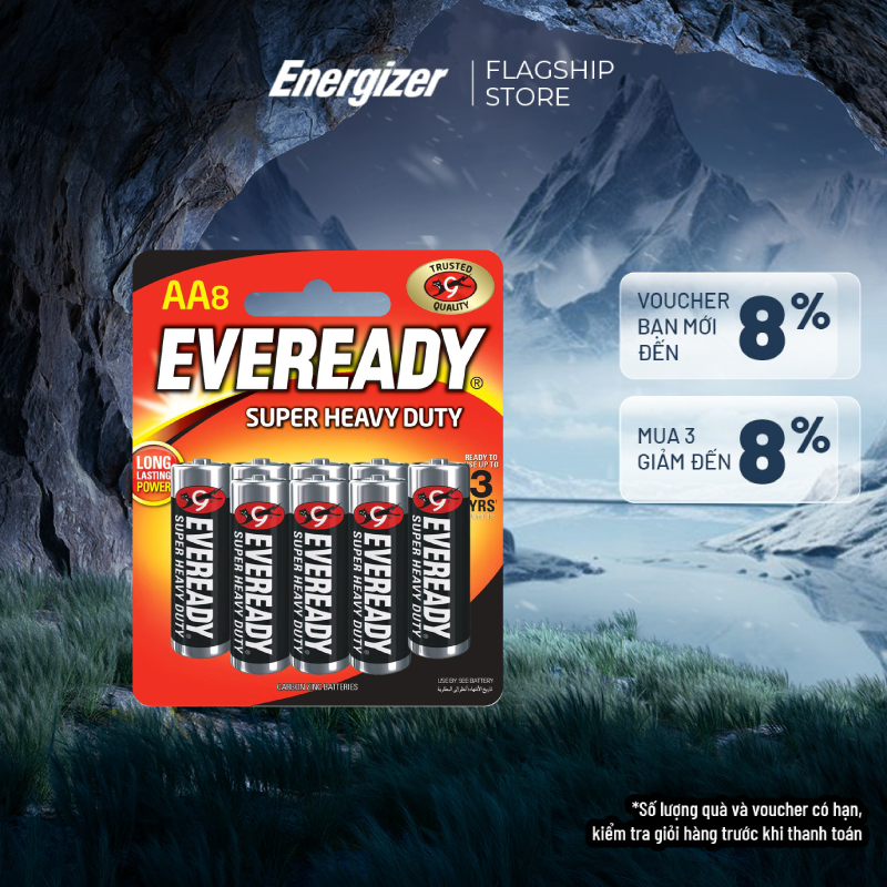 PIN EVEREADY SUPER H.DUTY 1215 BP8 AA | Shopee Việt Nam