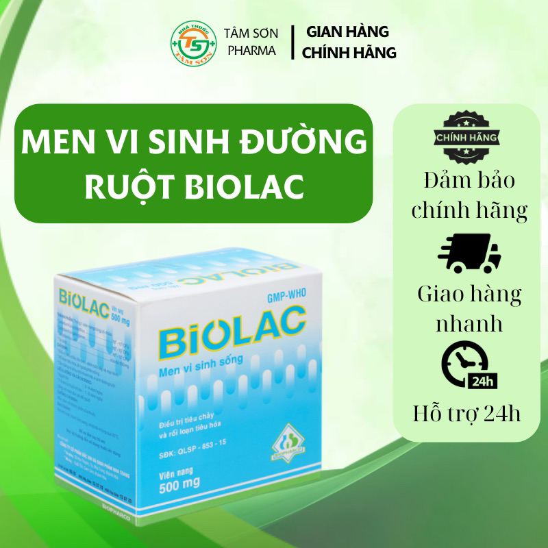 Men vi sinh đường ruột Biolac Hộp 100 viên | Shopee Việt Nam