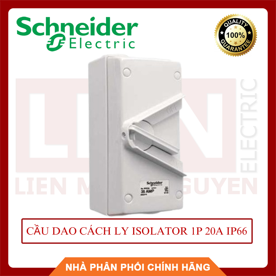 Schneider Cầu dao cách ly Isolator 1P 20A IP66 WHS20_GY_G19 | Shopee ...