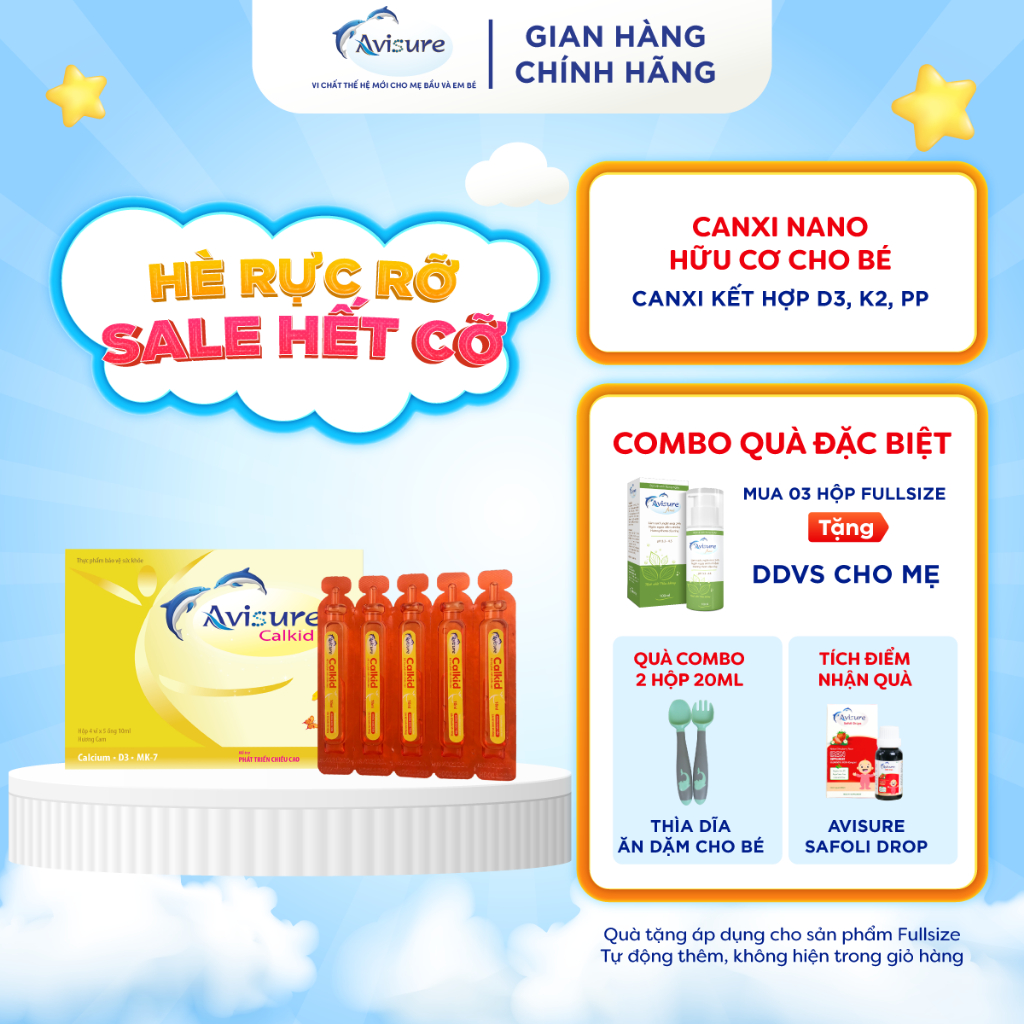 Avisure Calkid Canxi hữu cơ cho bé 30 ống | Shopee Việt Nam