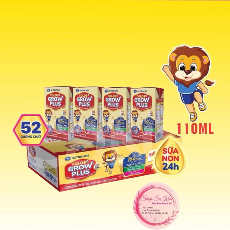 [ Date mới ] Thùng 48 hộp pha sẵn GROW PLUS Nutricare 110ml | Shopee ...