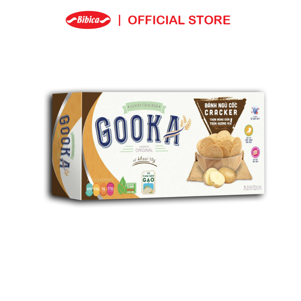 Bánh Gooka Cracker Ngũ Cốc Khoai Tây Bibica 160g | Shopee Việt Nam
