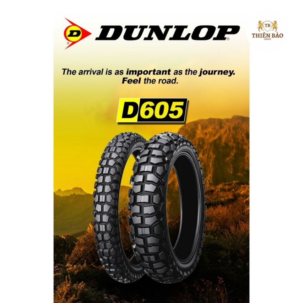 Lốp xe máy Dunlop D605 120/80-18 ; 3.00-21 D605 ( Có ruột ) | Shopee ...