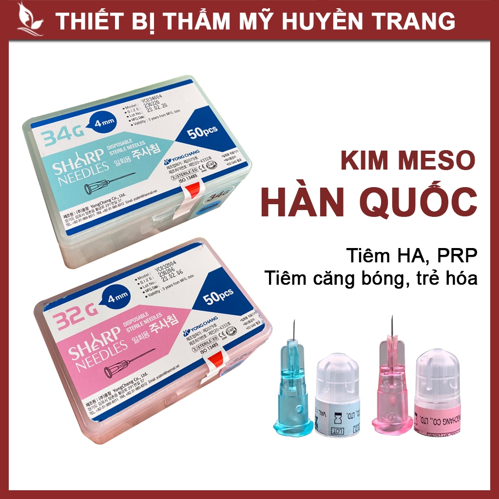 Kim MESO 34G 32G 30G dài 4mm, Tiêm Dưỡng Chất Căng Bóng Da, PRP: Sharp ...