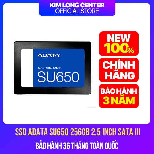 Ổ cứng SSD ADATA SU650 256GB 2.5 inch Sata III - DWG phân phối | Shopee ...