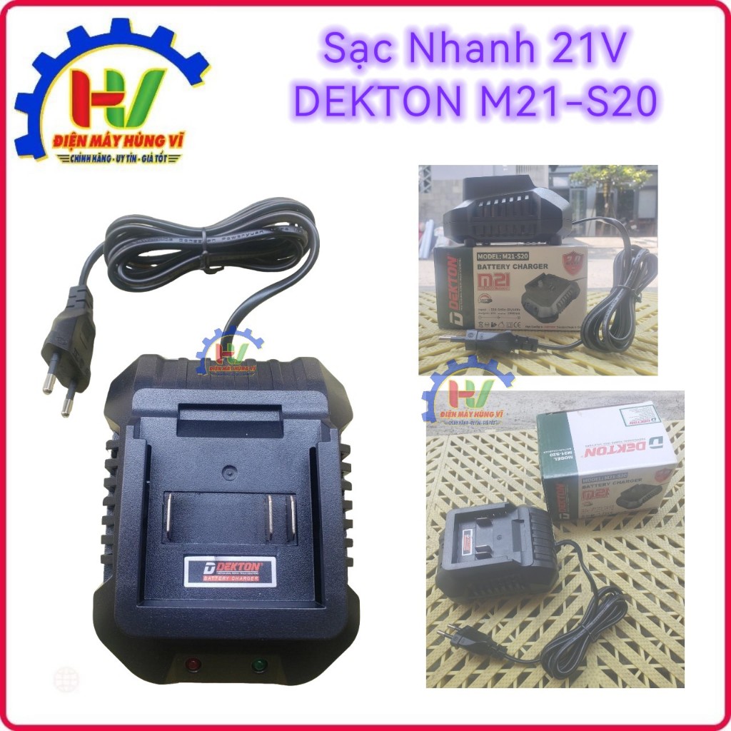 Sạc nhanh 21V DEKTON M21-S20 dùng sạc cho pin của khoan pin , bulon ...