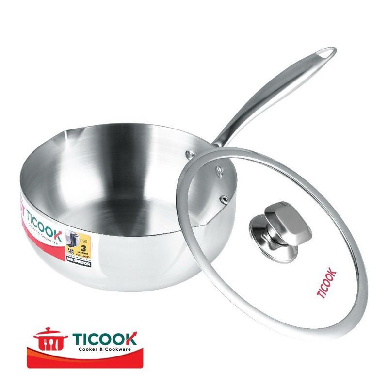 Nồi inox 304 ba lớp nắp kiếng đáy từ WMH Ticook | Shopee Việt Nam