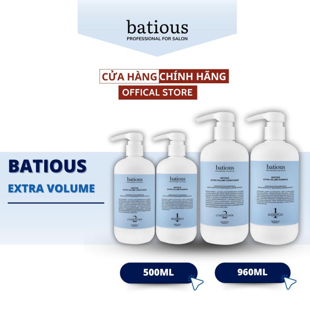 COMBO DẦU GỘI - DẦU XẢ BATIOUS Extra Volume 960ml Phù hợp cho tóc Dầu ...