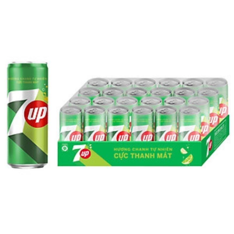 thùng 24lon nước ngọt 7up chanh 320ml đậm đà thơm ngon đúng vi chanh là ...