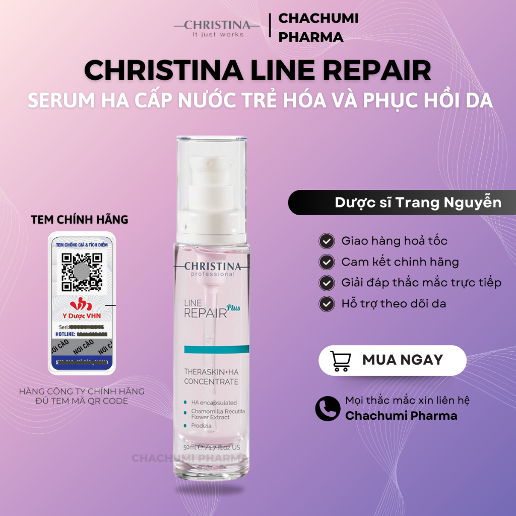 Serum Cấp Nước Christina Line Repair Theraskin + HA Concentrate 50ml ...