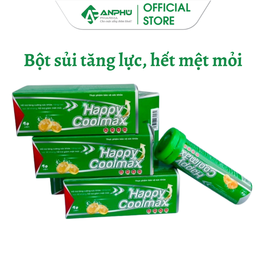 Viên sủi tăng lực Vitamin tổng hợp Happy Coolmax-Tăng cường sức khỏe ...