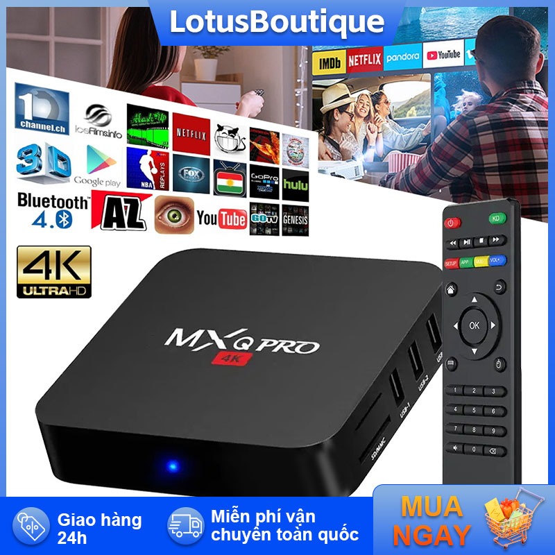 Android TV Box MXQ Pro 4K Phiên bản 16G+256GB Wifi 5G Smart TV Box ...